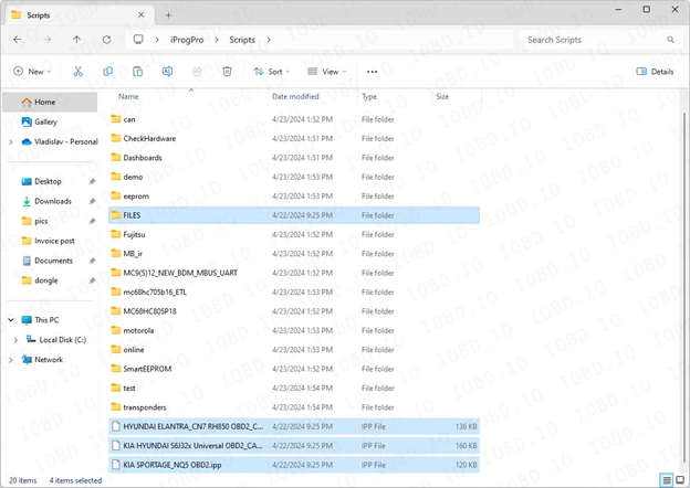 Installation and activation scripts iProg Pro